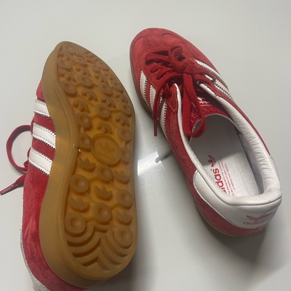 adidas | Shoes | Adidas Red Suede Sneakers | Poshmark